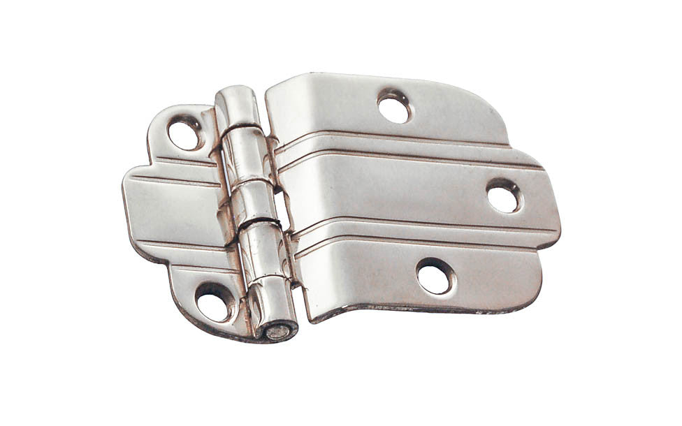 Solid Brass "Art Deco" 3/8" Offset Hinge