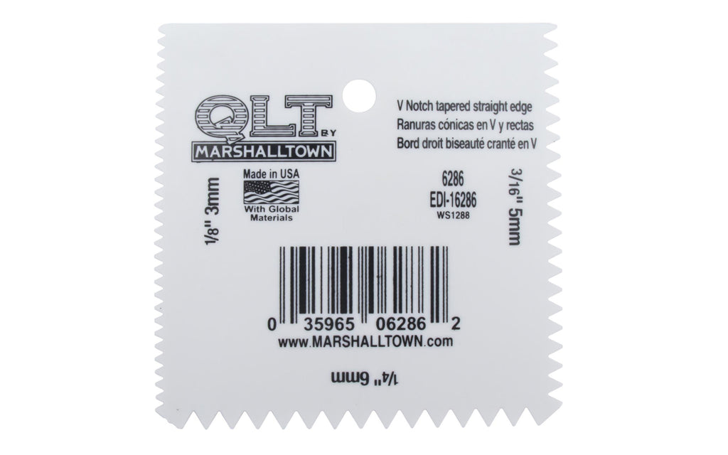 Marshalltown Plastic V-Notched Spreader