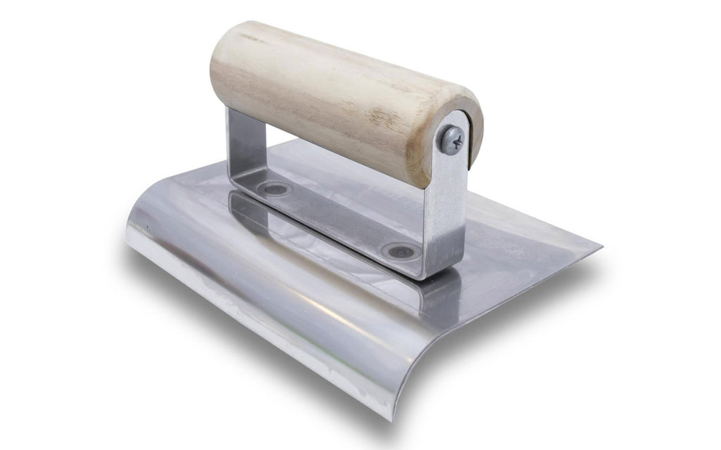 Marshalltown 6" x 2-3/4" Stainless Curved Edger with 3/8" Radius & 1/2