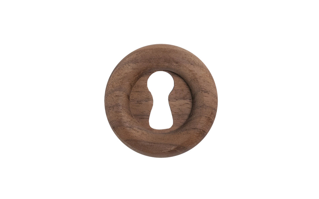 Round Walnut Wood Keyhole