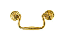 Solid Brass Colonial-Style Drop Pull ~ 4" On Centers – Hardwick & Sons