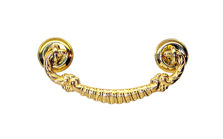 Solid Brass Drop Pull ~ 3" On Centers