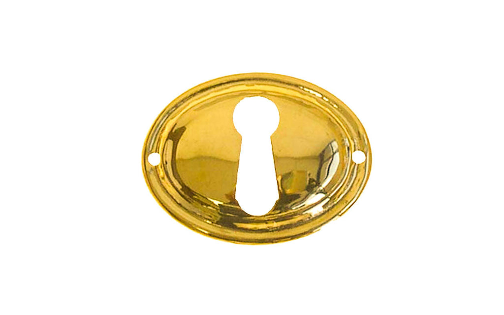 Stamped Brass Horizontal Oval Keyhole