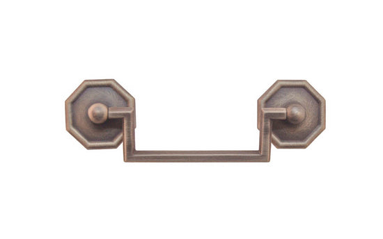 Solid Brass Drop Pull With Square Corners ~ 3-1/2" On Centers ...