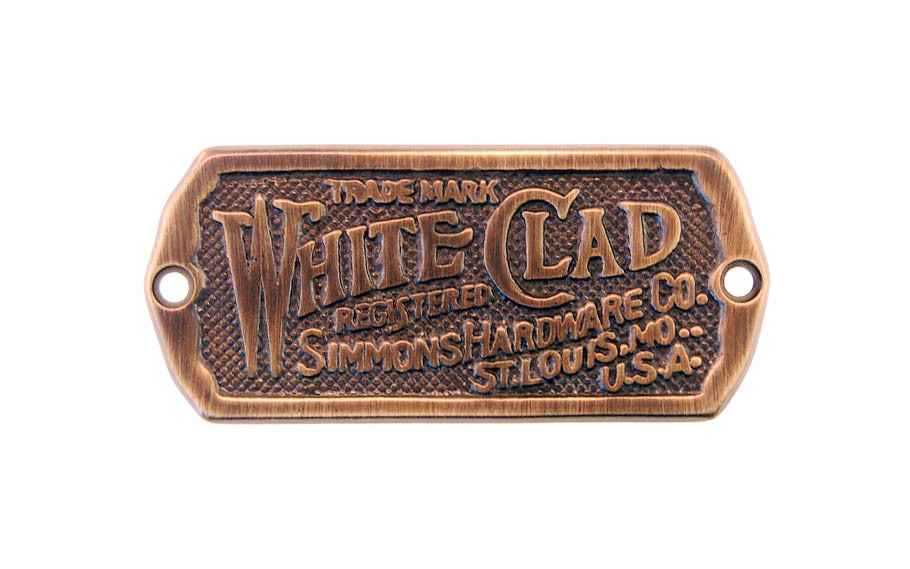 Solid Brass "White Clad" Ice Box Plate