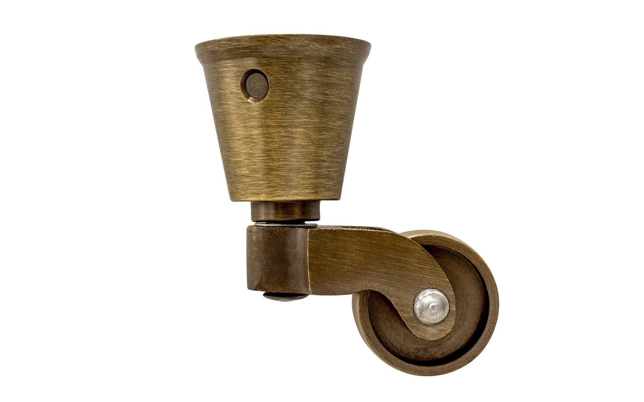 Solid Brass Round Socket Caster ~ 1" Wheel – Hardwick & Sons