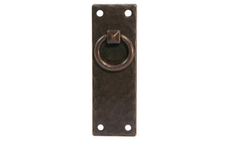 Solid Brass Hammered Vertical Drop Ring Pull – Hardwick & Sons