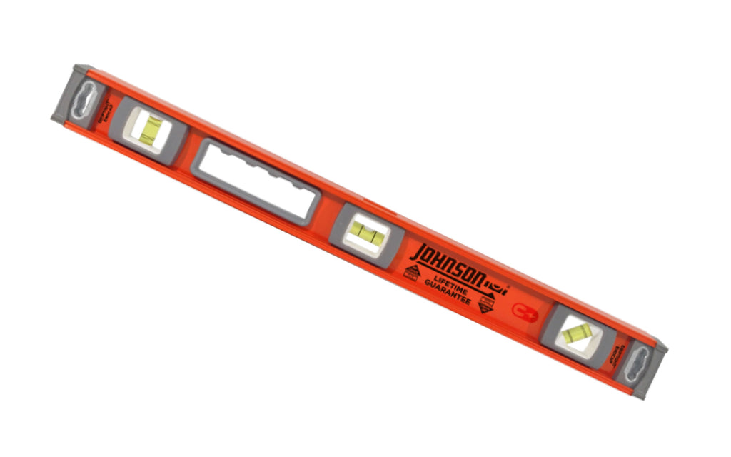 Johnson Level 24" Magnetic Heavy Duty I-Beam Aluminum Level ~ 1254-240