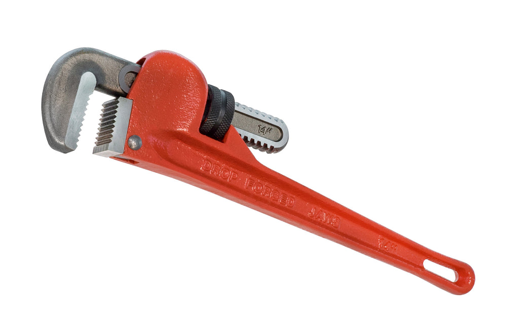 Heavy Duty 14" Pipe Wrench - Drop Forged Jaws