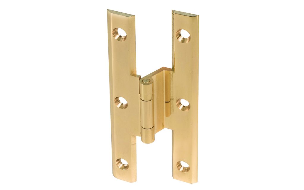 Solid Brass Cabinet Hinge "Colonial Revival" Style ~ 3/8" Offset Mount