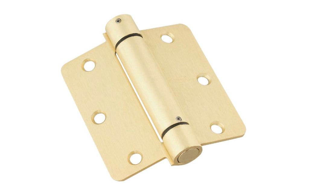 3-1/2" Brass Finish Spring Hinge