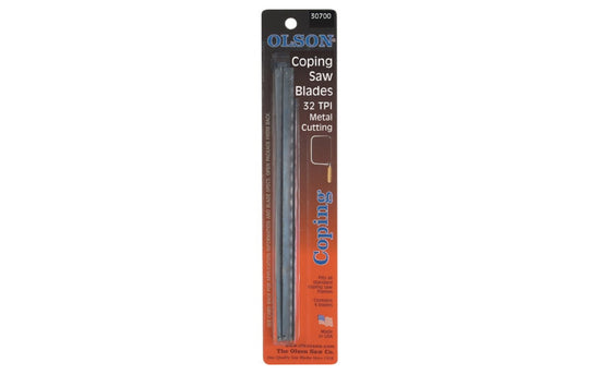Olson Coping Saw 32 TPI Regular Tooth Blades - 4 PC – Hardwick & Sons