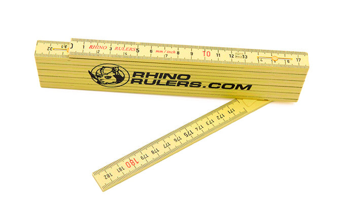 Rhino 6' Inch / Metric Reading Fiberglass Folding Ruler