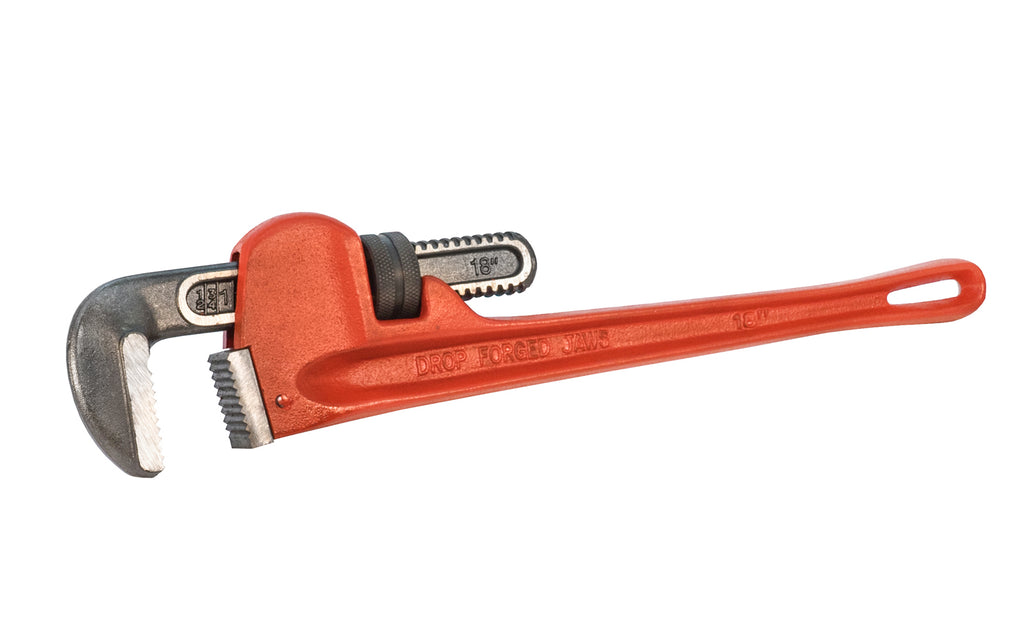 Heavy Duty 18" Pipe Wrench - Drop Forged Jaws