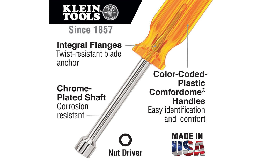 Vaco 1/4" Nut Driver - 3" Shaft