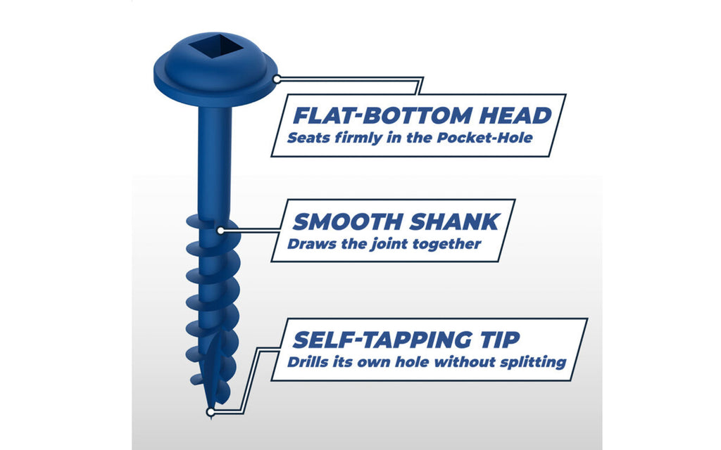 Kreg 1-1/2" "Blue-Kote" Pocket-Hole Screws - 1200 Pack