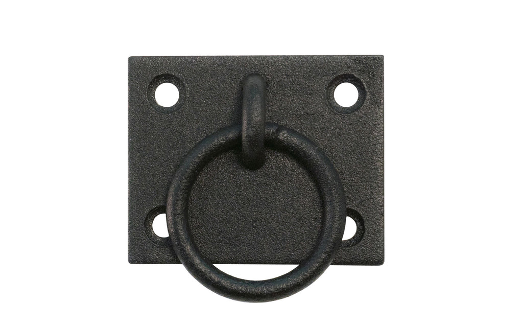 Stainless Pull Ring with Black Textured Finish
