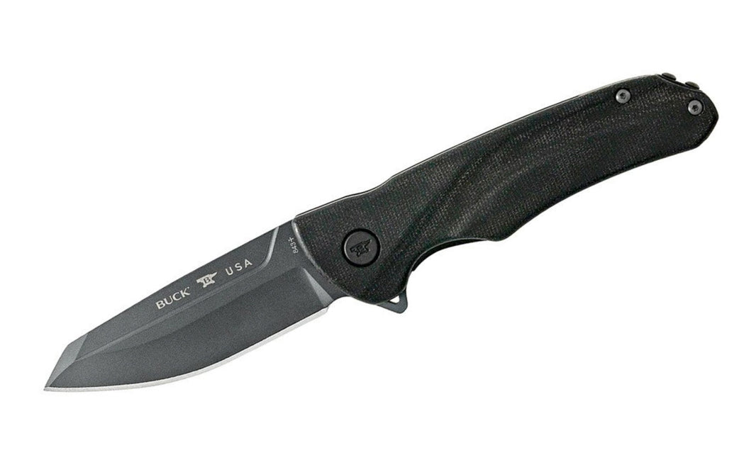 Buck Knives 303 Cadet Pocket Knife ~ Black with Nickel Silver Bolsters ...