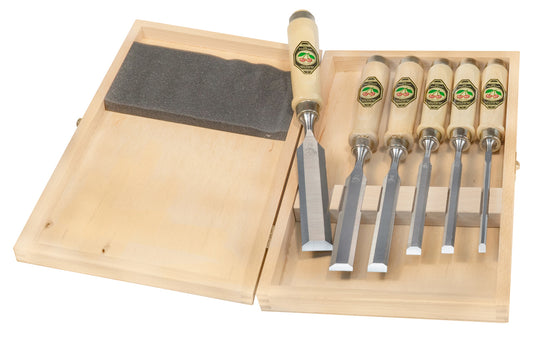 Two Cherries 6-Piece Firmer Chisel Set With Wooden Box – Hardwick & Sons