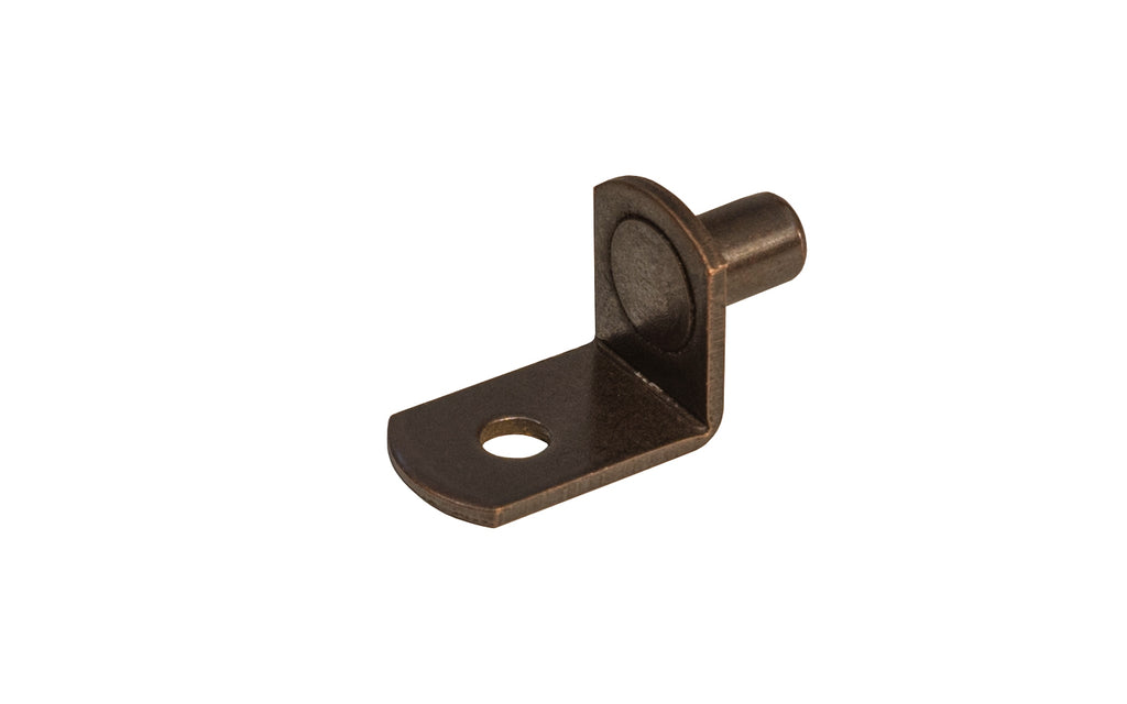 1/4" Shelf Support Pin, Bracket Style - Walnut Finish