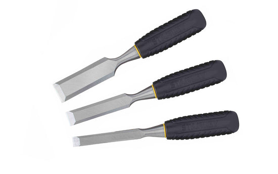 Stanley 3-Piece 150 Series Wood Chisel Set ~ 1/2" - 3/4" - 1" Sizes ...
