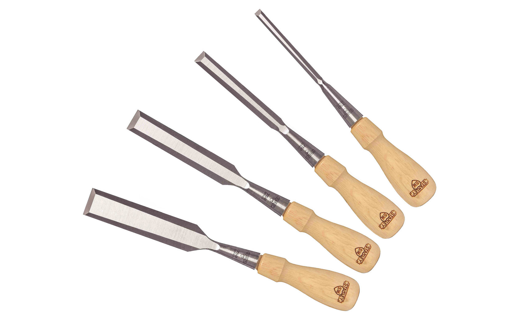 Stanley 4-Piece Sweetheart Socket Chisel Set with Leather Pouch ...
