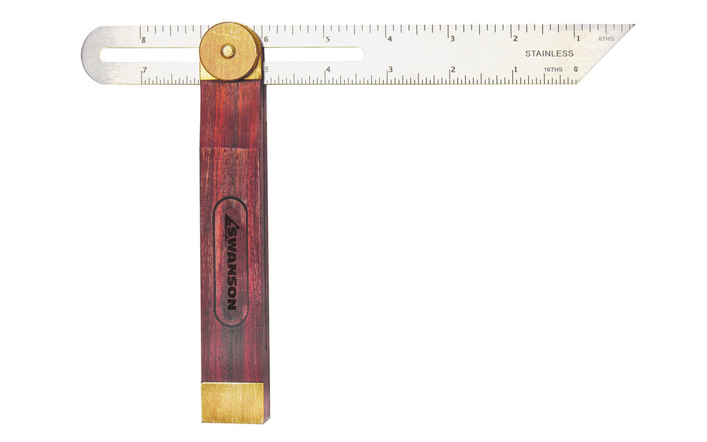 Swanson 9" Sliding T-Bevel With Hardwood & Brass Knob